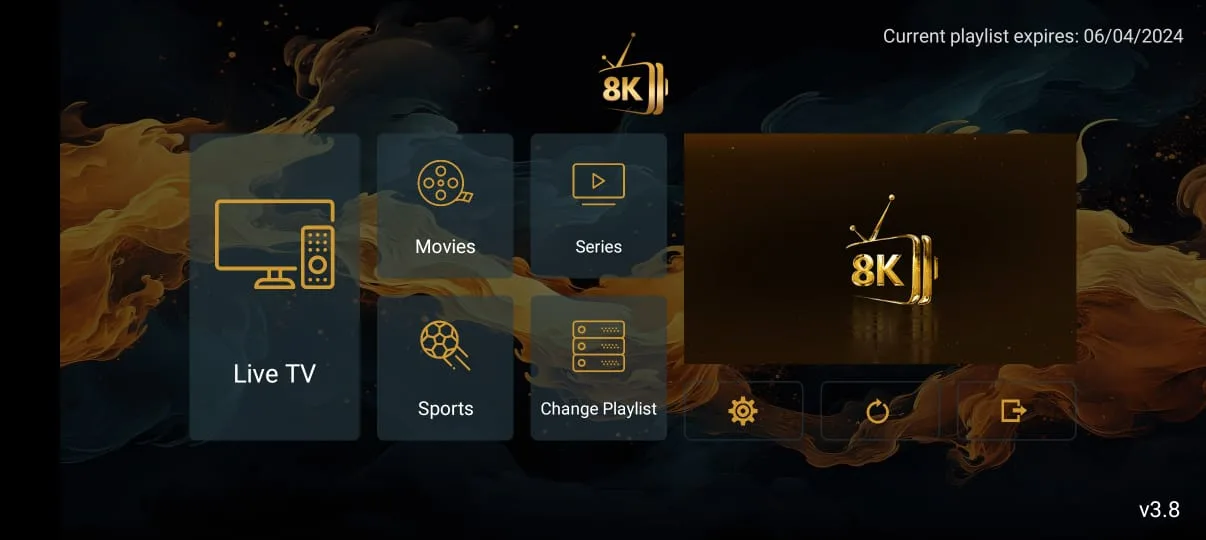 GOLD 8K | 8K VIP IPTV | Strong 8K App - iptvapks.net